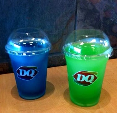 Happy Hour at DQ: blue raspberry and lemon-lime Arctic Rush. | Yelp