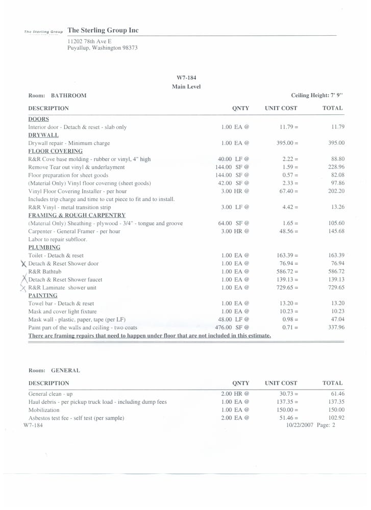 Xactimate Estimate Sample Heritageharvestfarm