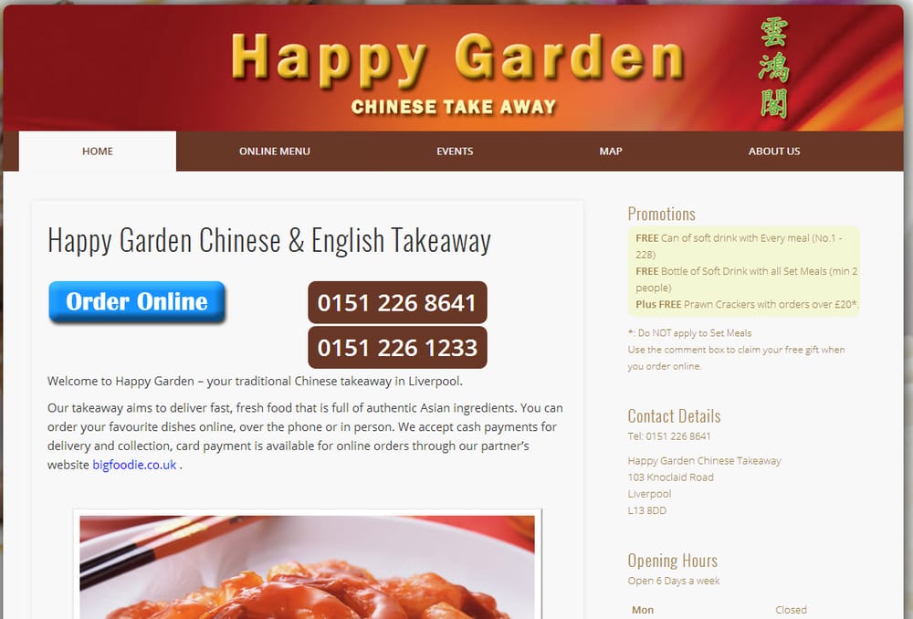 Happy Garden Chinese & English Takeaway - Chinese - 103 Knocklaid Road ...