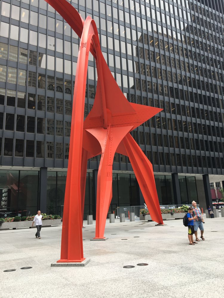 The Flamingo By Alexander Calder - Public Art - 50 W Adams St, The Loop ...