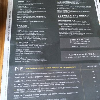 Pie Tap Pizza Workshop + Bar - Order Food Online - 375 Photos & 358 ...