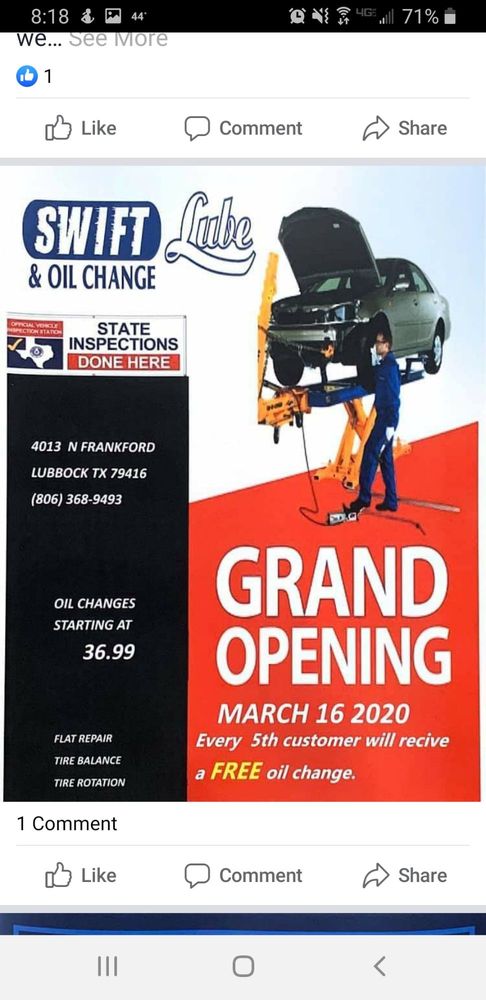 Swift Lube & Oil Change, Lubbock | Roadtrippers