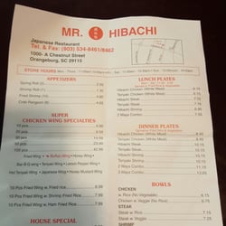 Mr Hibachi Steak House - Japanese - 1000 Chestnut St, Orangeburg, SC ...