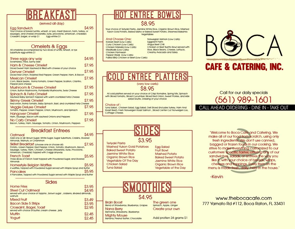 Boca Cafe & Catering - Breakfast & Brunch - 777 Yamato Rd, Boca Raton ...