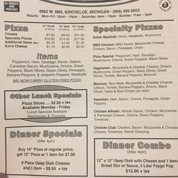 Pizza Patch - Italian - 4883 W M 80, Kincheloe, MI - Restaurant Reviews ...