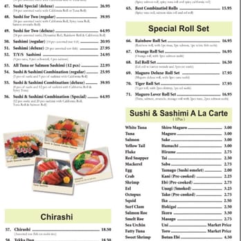 Maguro Sushi Menu Naples Flatbread