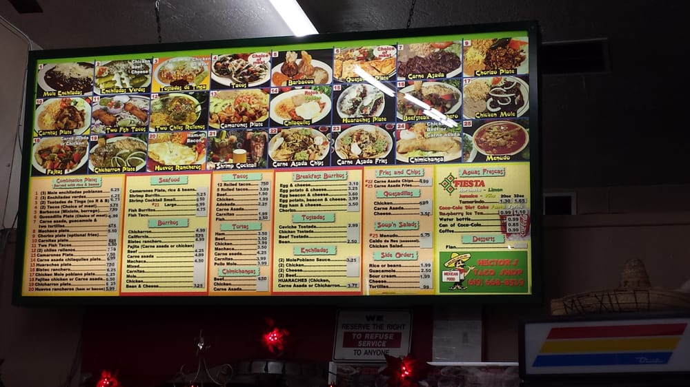 Online Menu of Hectors Taco Shop & Fruteria Restaurant, Spring Valley ...