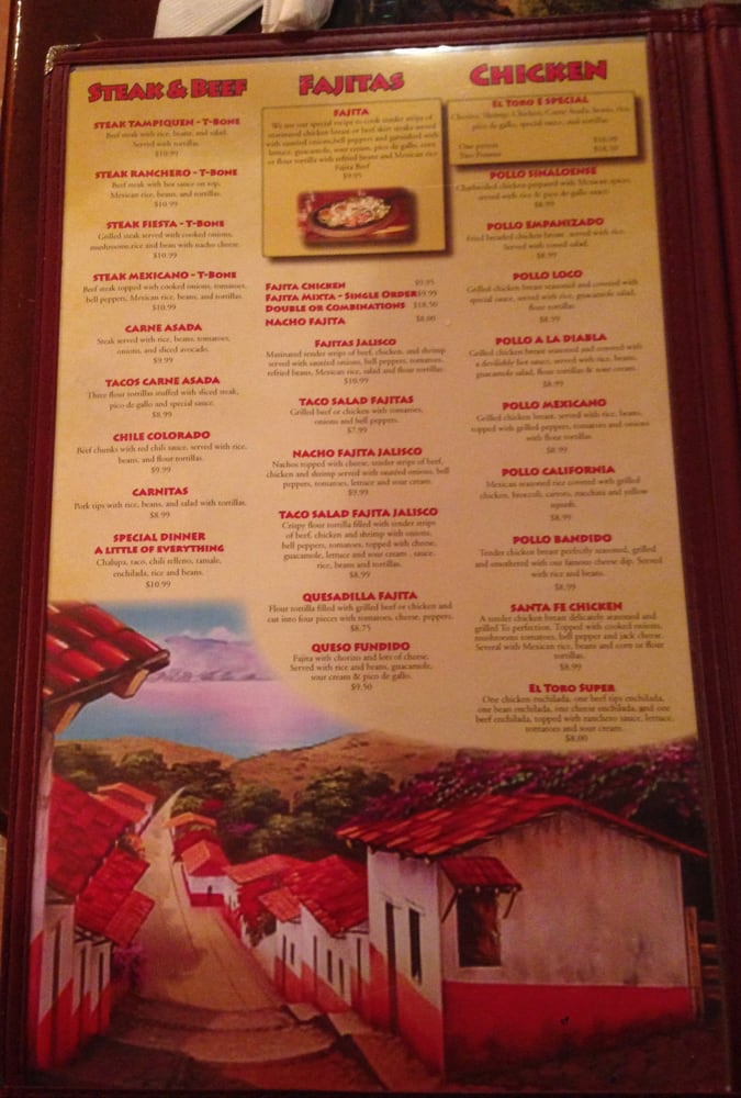 Online Menu of El Toro Mexican Grill Restaurant, Morristown, Tennessee ...