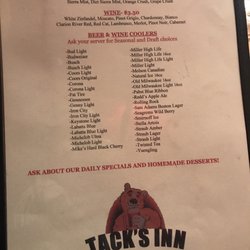 Tack’s Inn - American (Traditional) - 7034 US-219, Lewis Run, PA ...