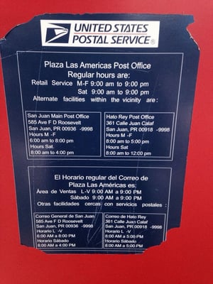 USPS - Post Offices - 525 Ave Fd Roosevelt, San Juan, Puerto Rico ...