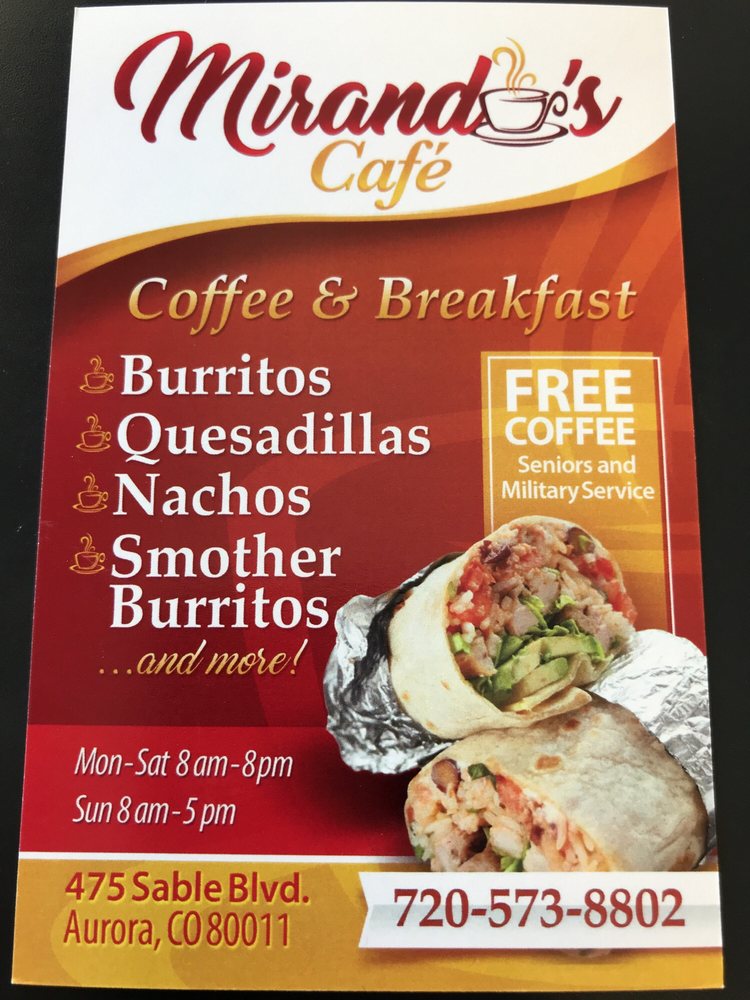 Miranda’s Cafe - Mexican - 475 Sable Blvd, Aurora, CO - Restaurant ...