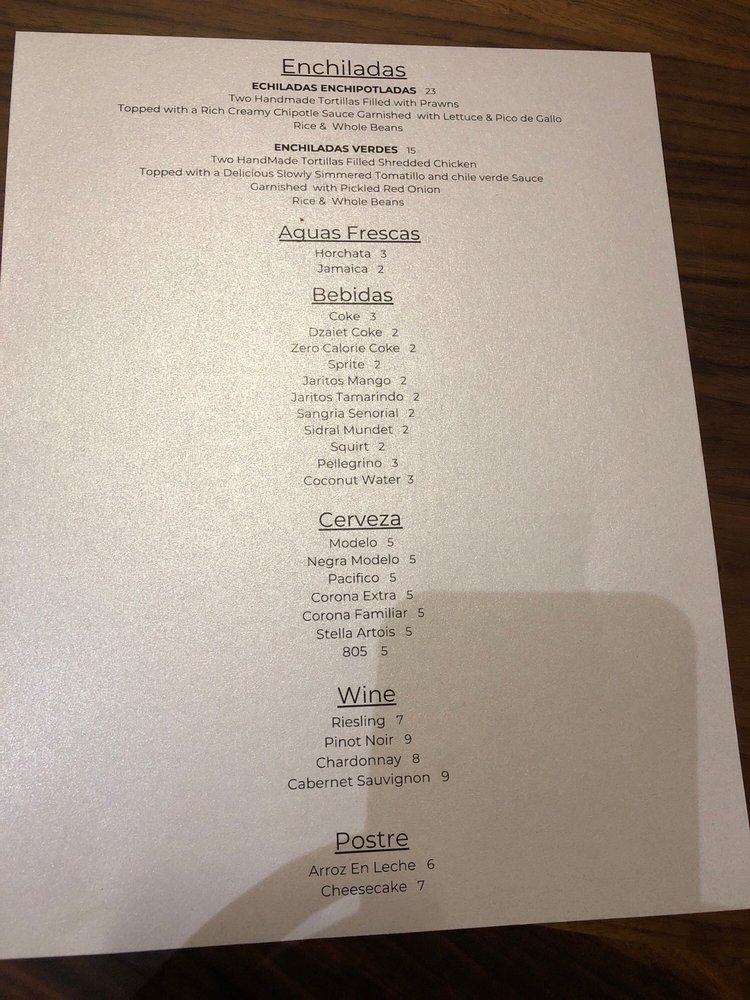 Online Menu of Villa Azteca Restaurant, Salinas, California, 93901 - Zmenu