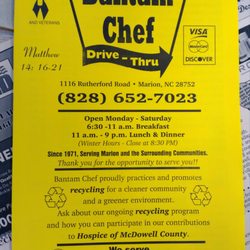 Bantam Chef - 19 Photos - Diners - 1116 Rutherford Rd, Marion, NC ...