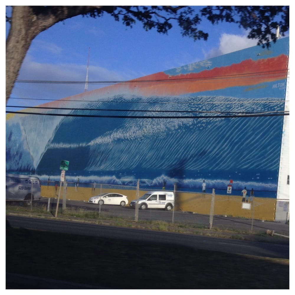 World’s Largest Wave Mural - Public Art - Corner of Kalani St ...