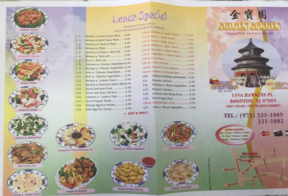 Golden Garden Chinese Restaurant Menu | Fasci Garden