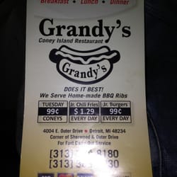 Grandy’s III Coney Island - American (Traditional) - 4004 E Outer Dr, Detroit, MI - Restaurant ...