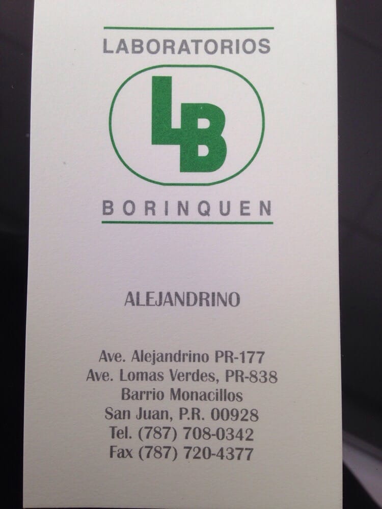 Laboratorios Borinquen - Laboratory Testing - Camino Alejandrino, San ...