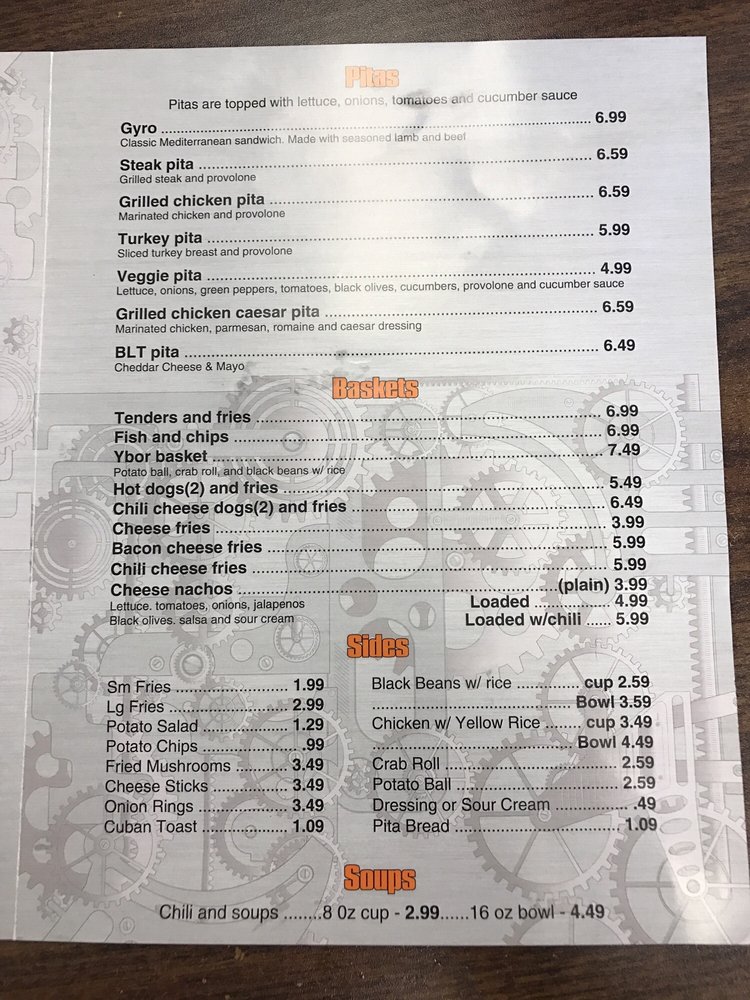 Online Menu of The Sandwich Factory Restaurant, Lakeland, Florida ...