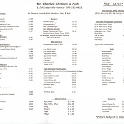 Mr Charles Chicken & Fish - 19 Reviews - Seafood - 3100 Statesville Ave ...