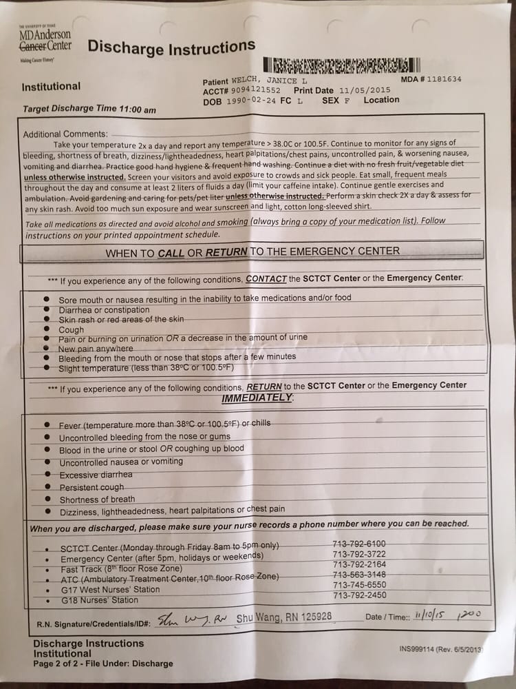 Printable Miscarriage Discharge Papers