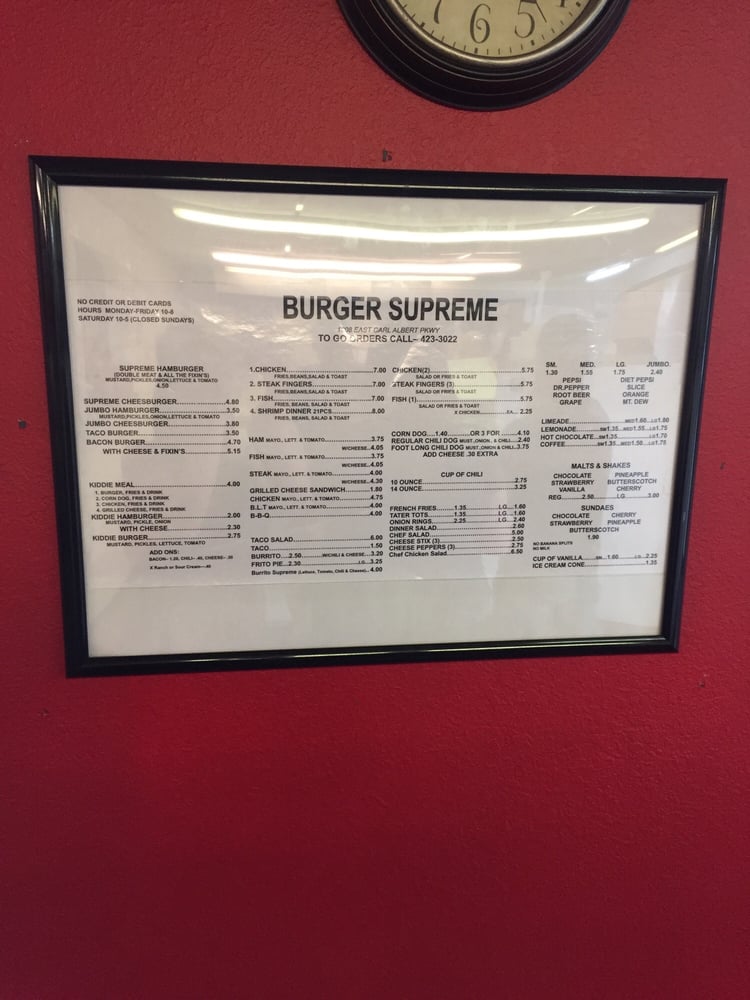 Burger Supreme Drive-Inn - Burgers - 1208 E Carl Albert Pkwy, McAlester ...