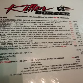 Killer Burger - 207 Photos & 585 Reviews - Burgers - 4644 NE Sandy Blvd ...